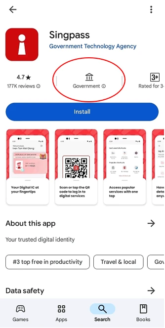 Check out Google Play’s Government Badge