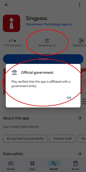 Check out Google Play’s Government Badge